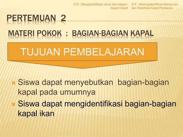 Kd 2 bagian bagian kapal | PPTX