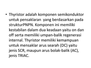 Kd 3. 15 thyristor | PPTX