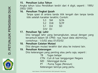 KD 3 7 DAFTAR URUT KEPANGKATAN (DUK) | PPT