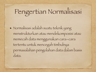 KD3 Teknik Normalisasi Data | PDF