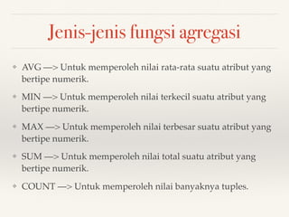 Kd4 fungsi fungsi agregasi | PDF