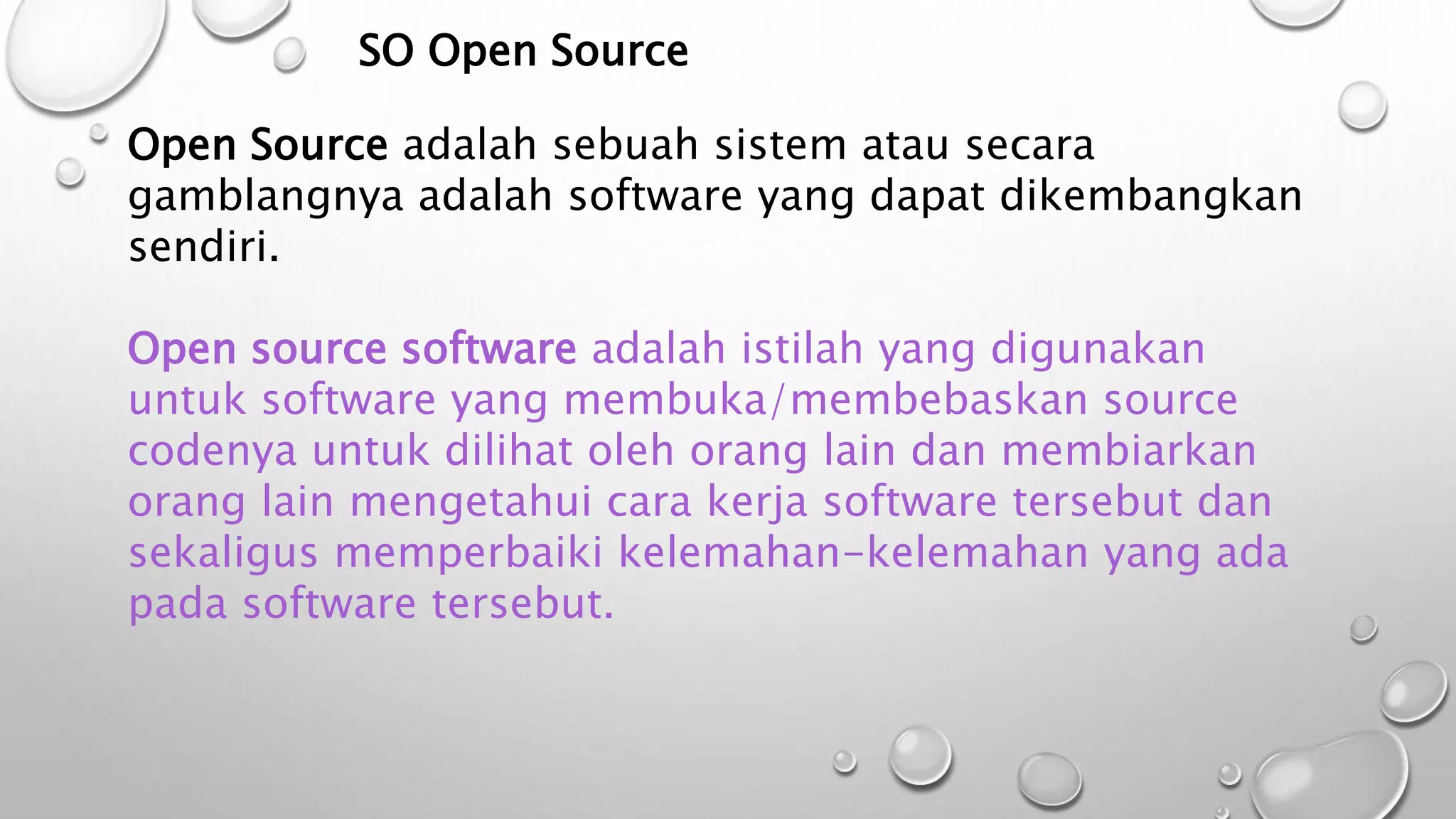 Perkembangan Sistem Operasi Open Source | PPT
