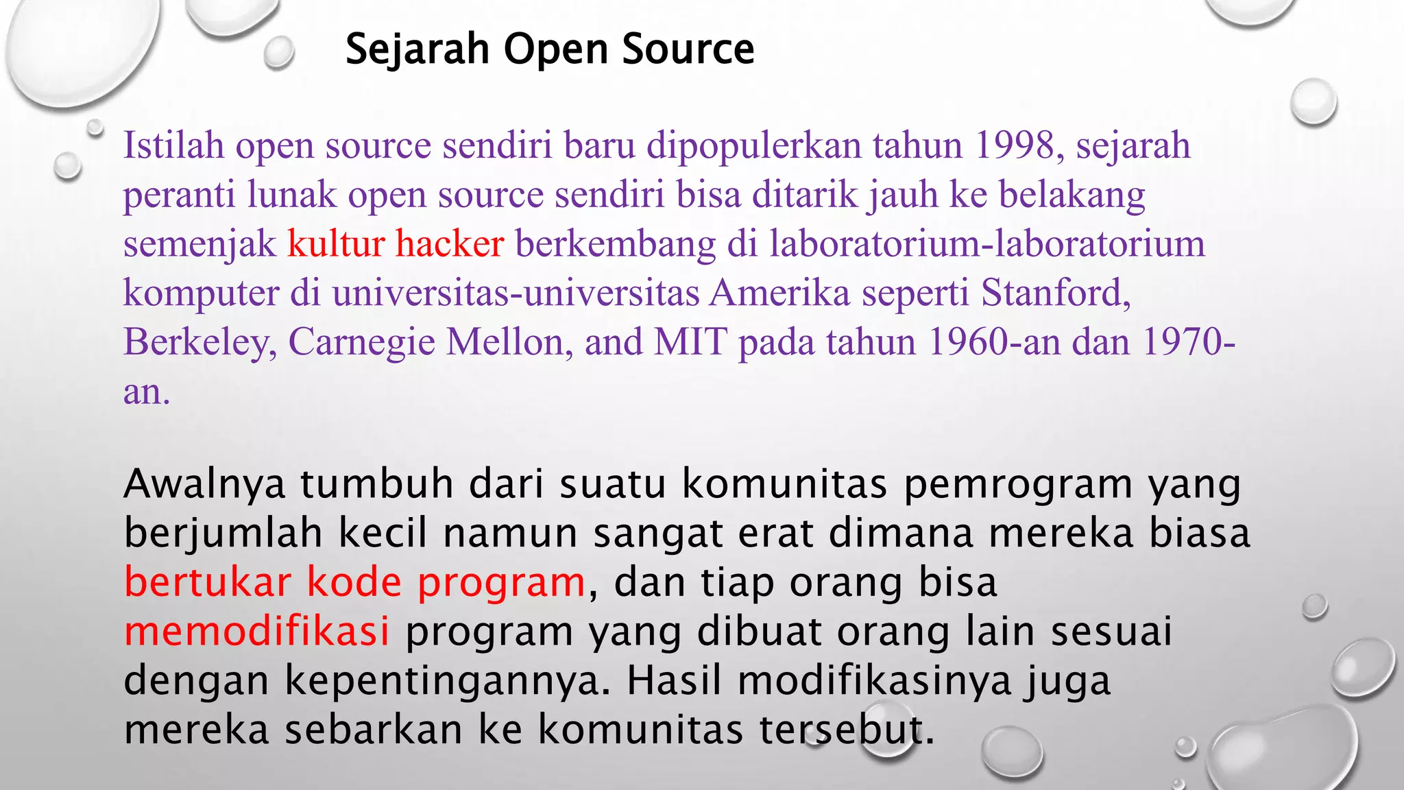 Perkembangan Sistem Operasi Open Source | PPT