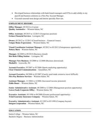 K davis resume16 | PDF