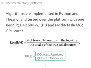 KDD18- contex-aware academic collaboration recommendation | PPT