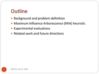 Socable Influence Maximization | PPT