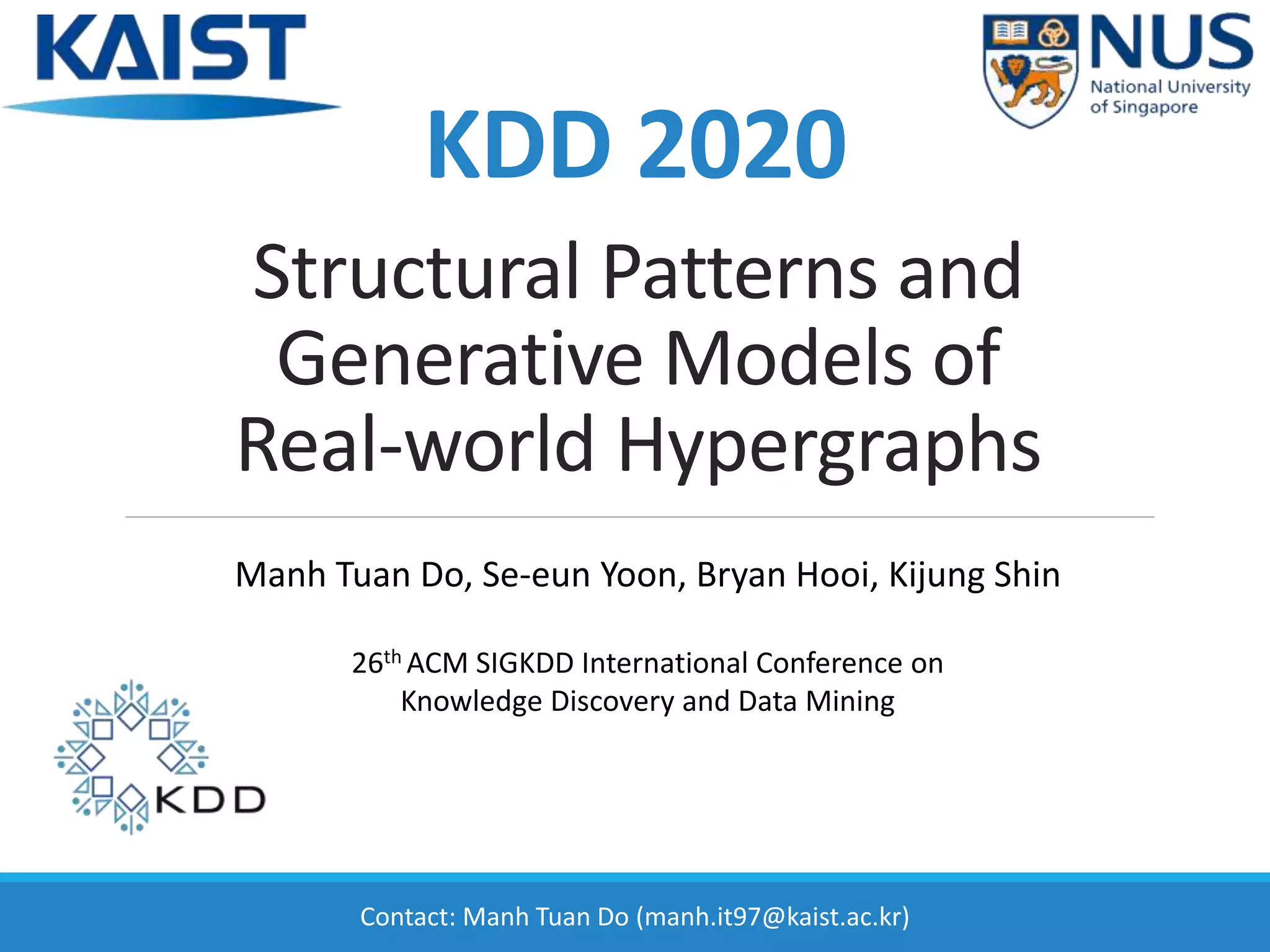 Kdd'20 presentation 223 | PPTX