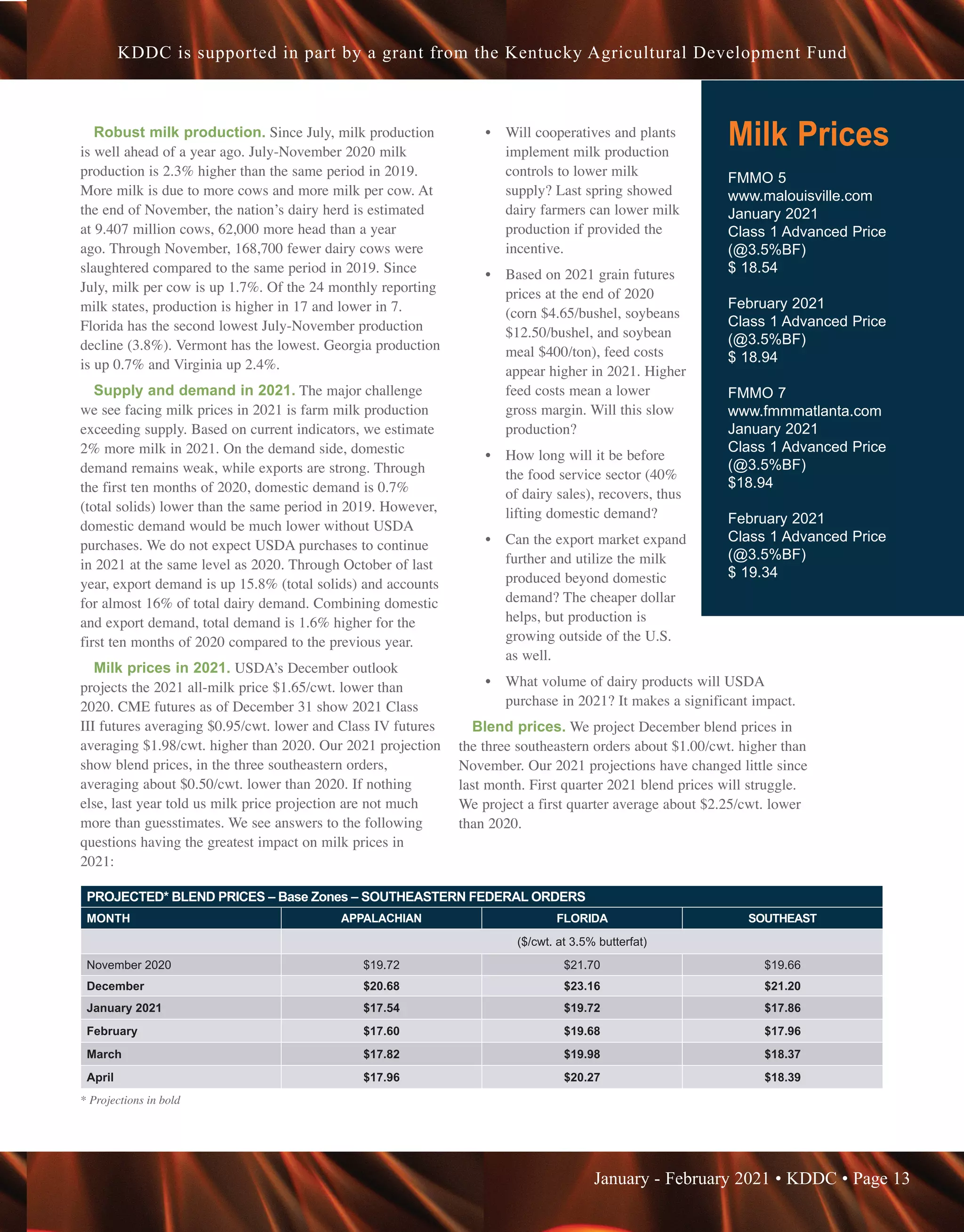 Ky Milk Matters January February 2021 | PDF