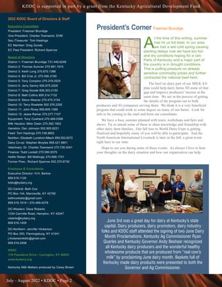 KY Milk Matters July August 2022 | PDF | Agriculture | Industries