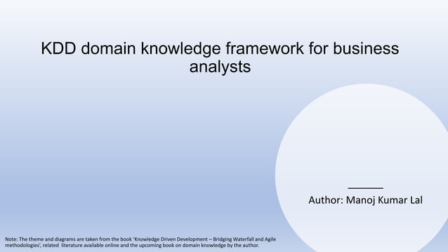 Kdd domain knowledge framework for business analysts | PDF | Computer Software and Applications ...