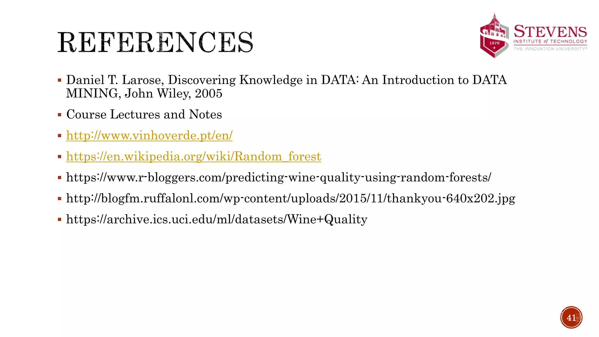 Predicting wine quality using data analytics | PPTX