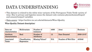 Predicting wine quality using data analytics | PPTX