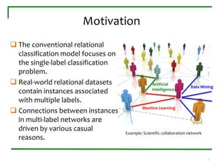 2013 KDD conference presentation--"Multi-Label Relational Neighbor Classification using Social ...