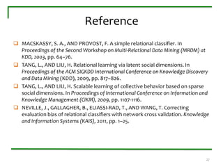 2013 KDD conference presentation--"Multi-Label Relational Neighbor ...