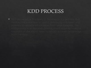 kddprocess-[1].pptx DAta Mining Seminar KDD process | PPTX | Databases | Computer Software and ...