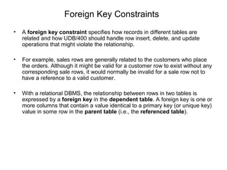 Database constraints | PPT