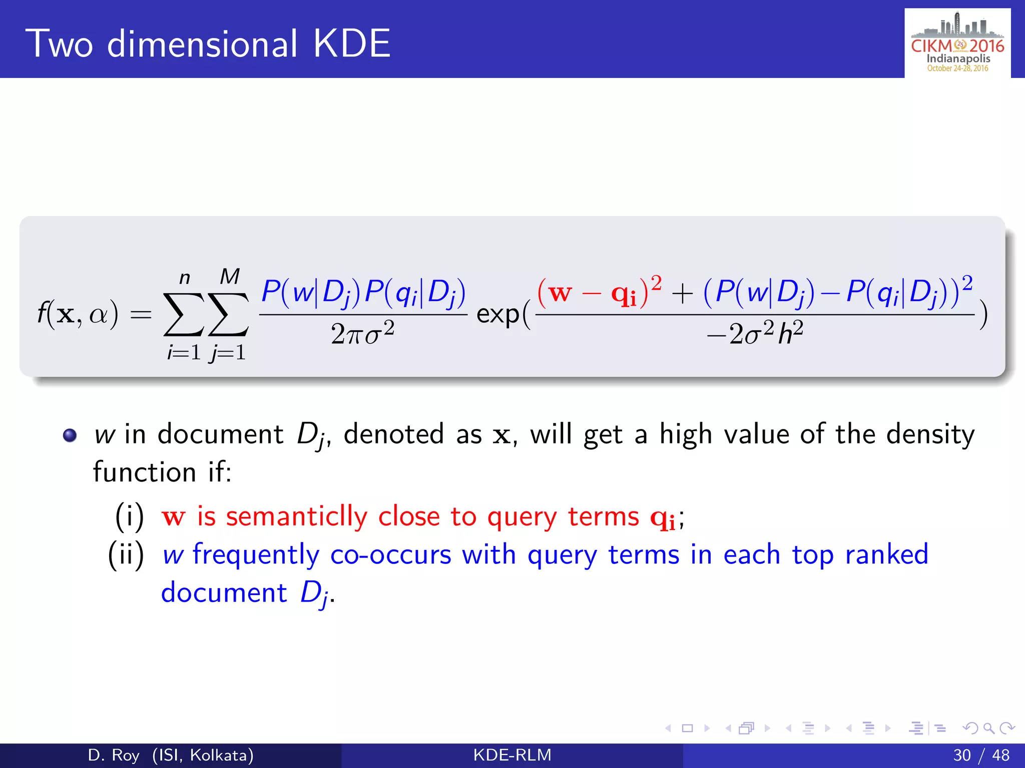 Word Vector Compositionality based Relevance Feedback using Kernel Density Estimation | PDF