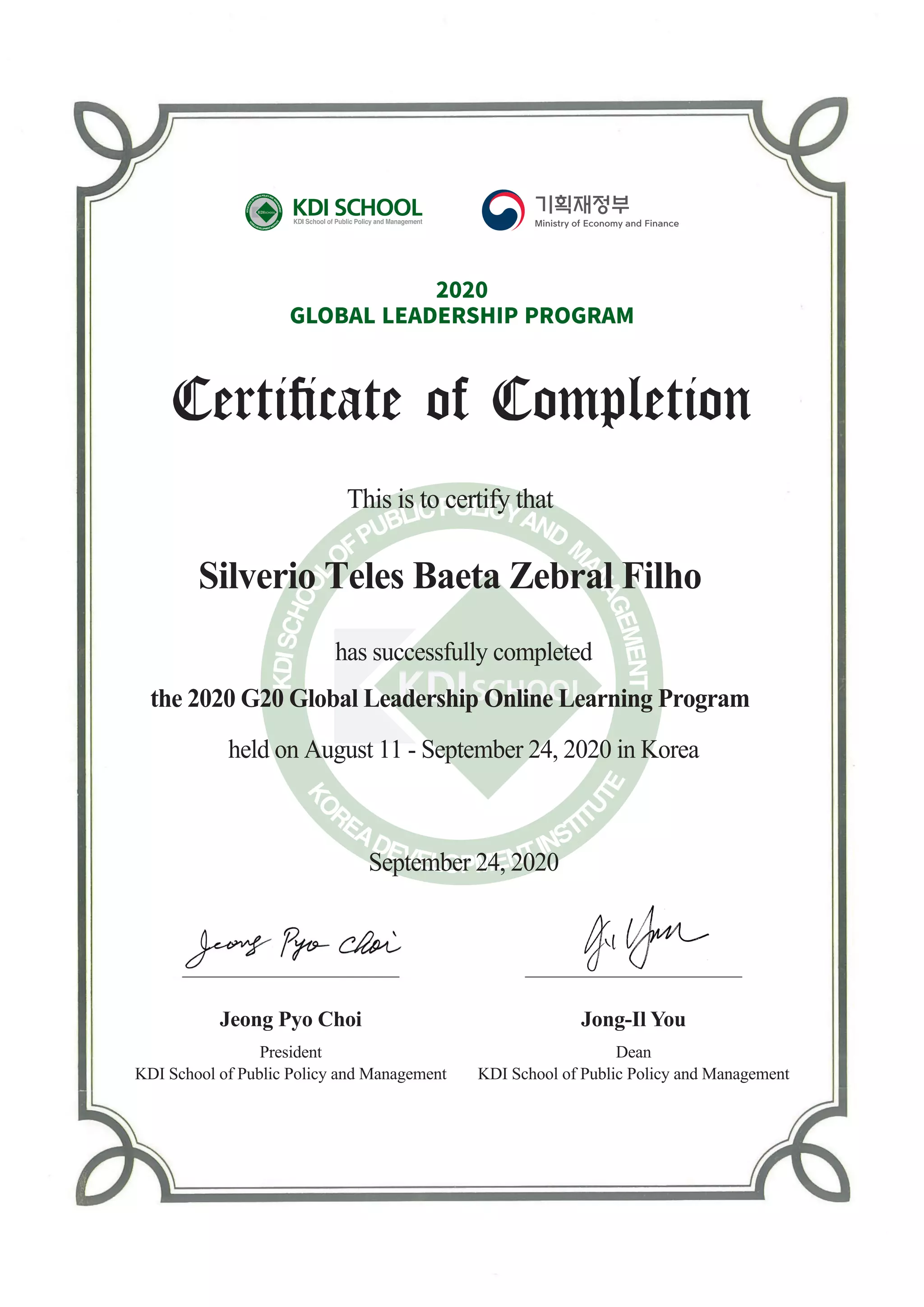 KDI G20 Global Leadership Program 2020 | PDF