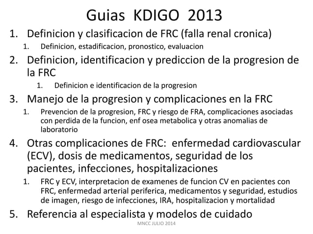 Kdigo 2012-irc, ira y guia nutricional en paciente con frc | PDF