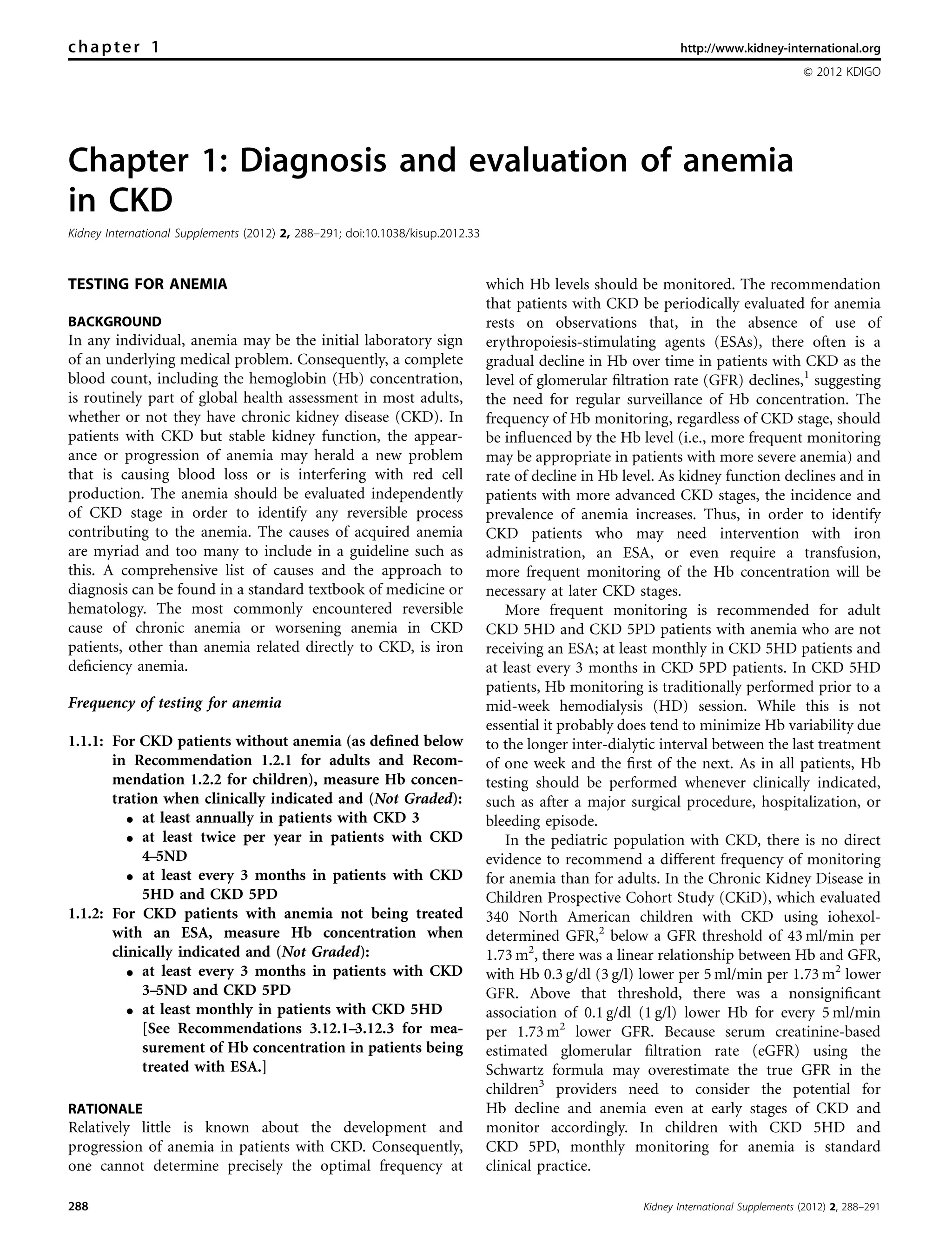 Kdigo anemia gl | PDF