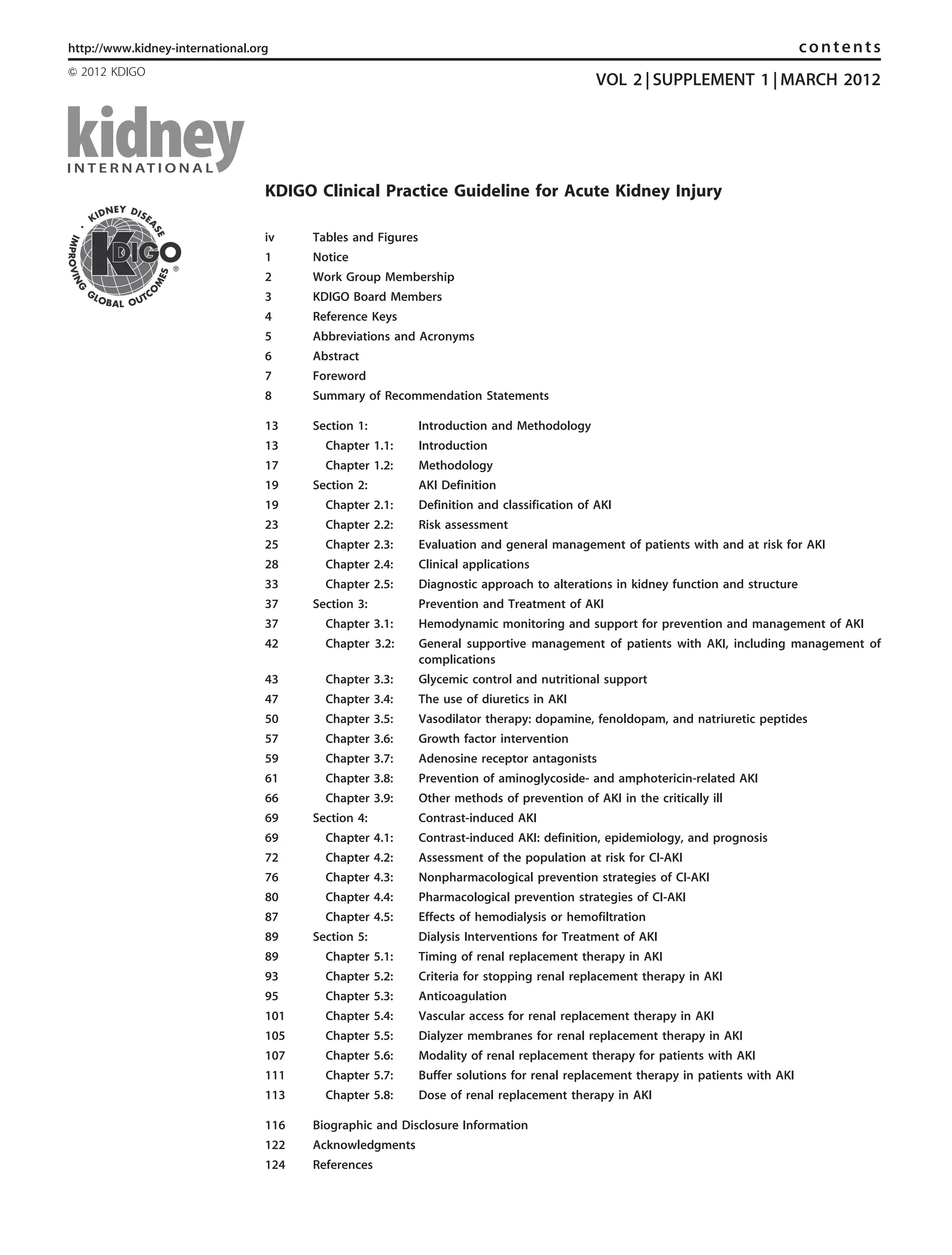 Kdigo aki guideline | PDF
