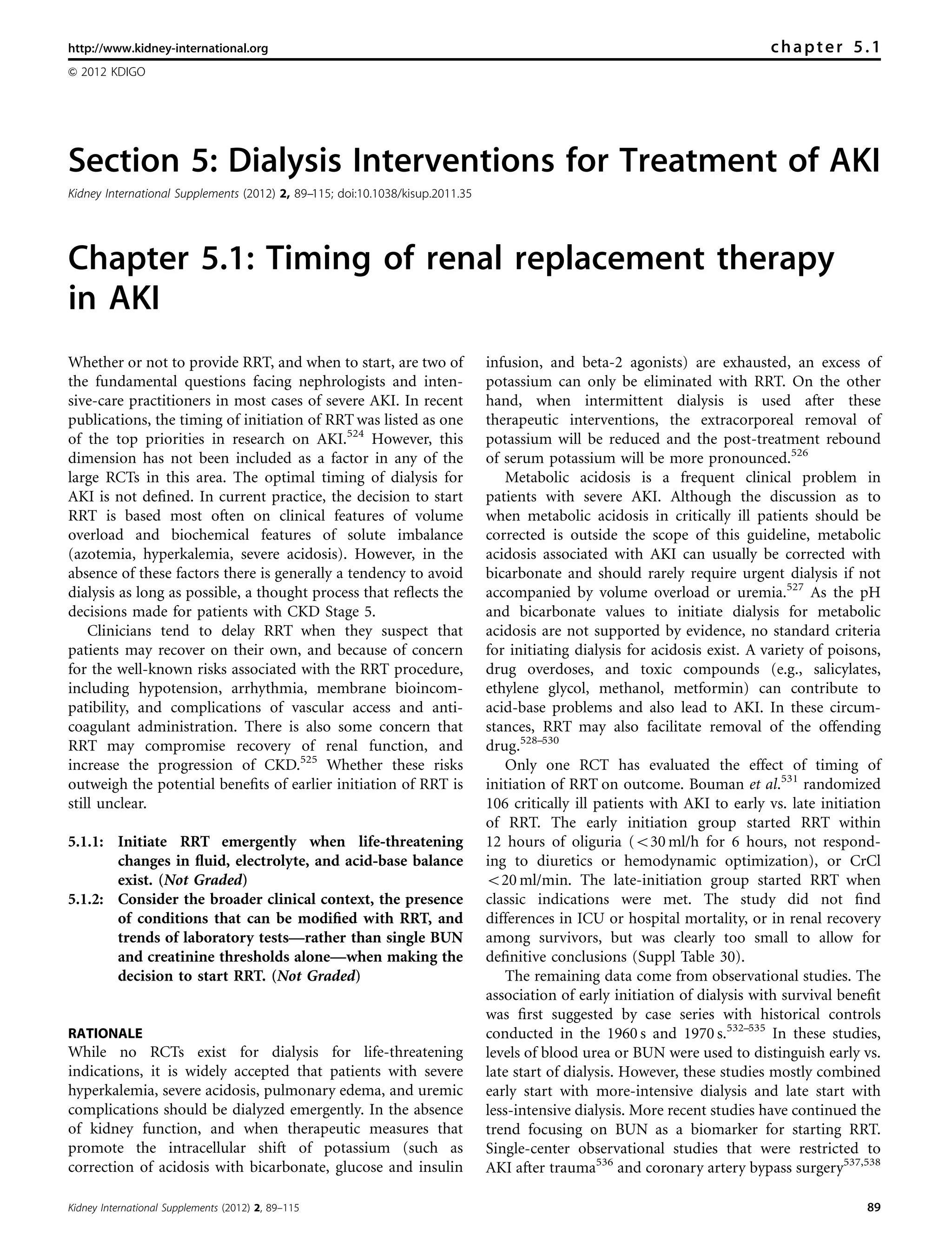 Kdigo aki guideline | PDF