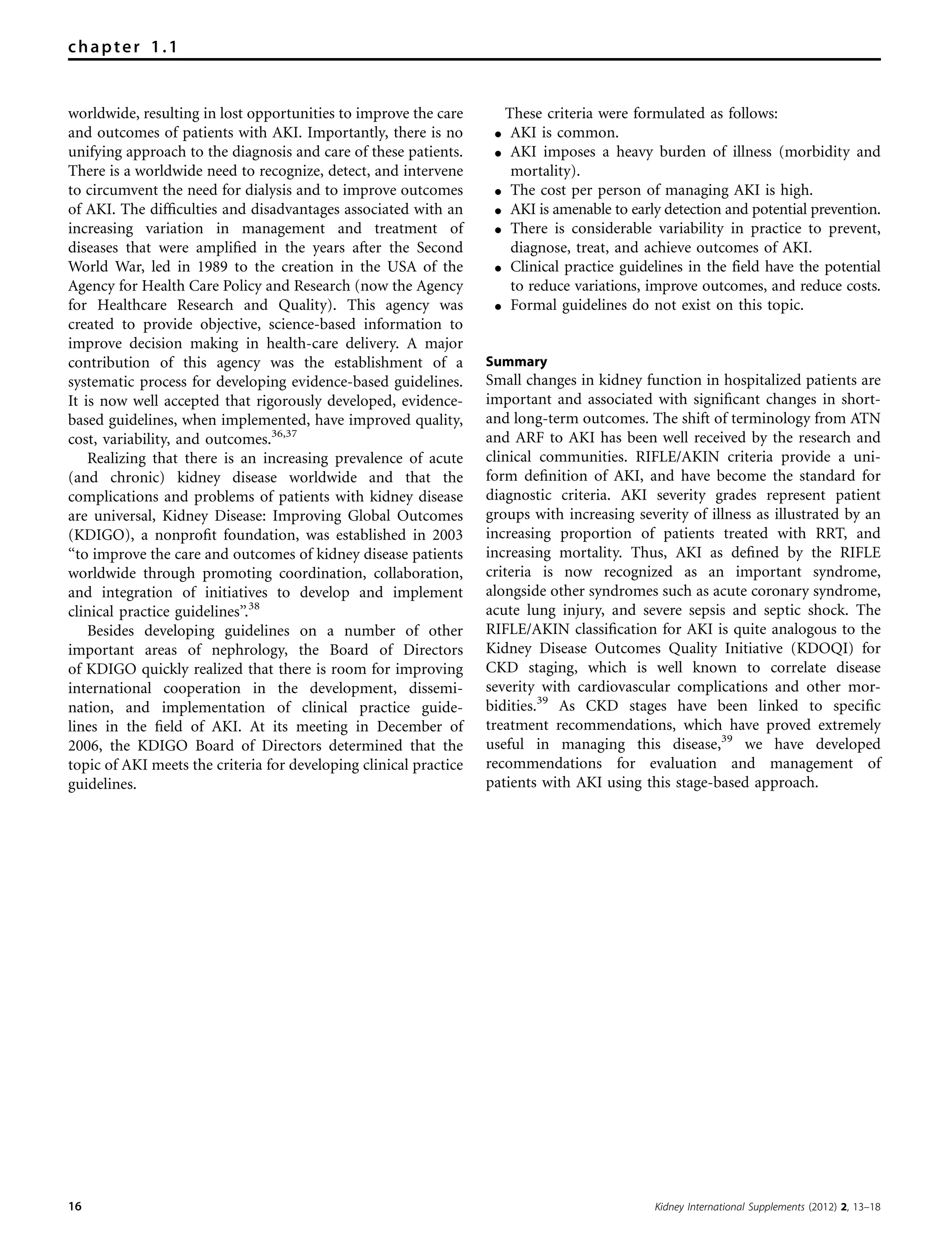 Kdigo aki guideline | PDF