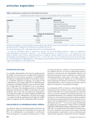 Kdigo evaluacion y tto enfermedad renal crónica | PDF