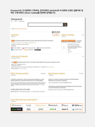KDI Central Library User Manual | PPTX