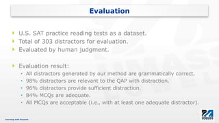 Generating Adequate Distractors for Multiple-Choice Questions | PPTX ...