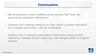 Generating Adequate Distractors for Multiple-Choice Questions | PPTX ...