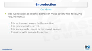 Generating Adequate Distractors for Multiple-Choice Questions | PPTX ...
