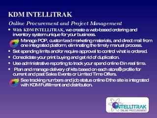 The KDM Advantage | PPT | Logistics | Business