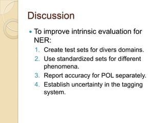 Named Entity Recognition - ACL 2011 Presentation | PPT