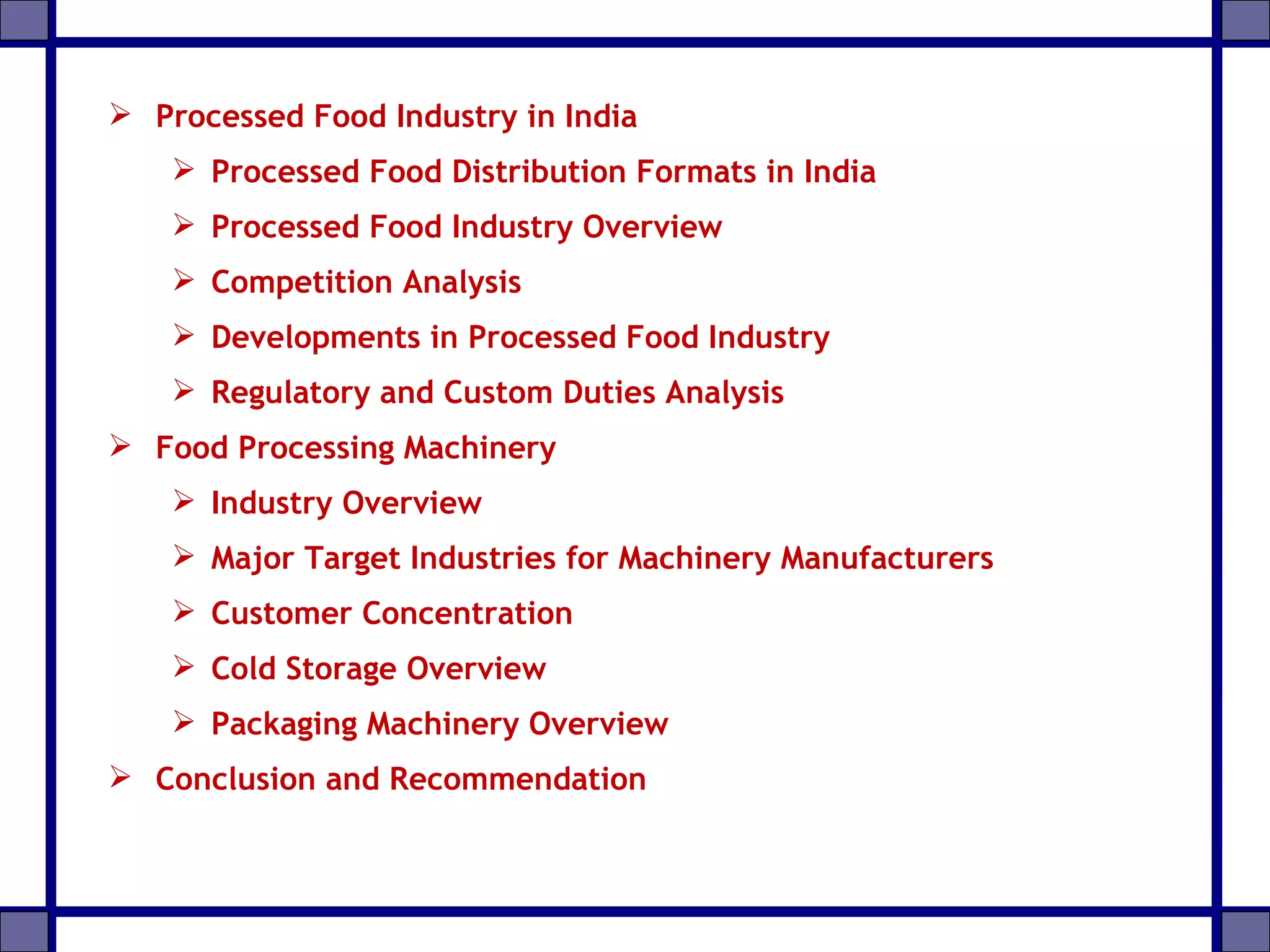 Kdm analytical process food industry overview ppt | PPT