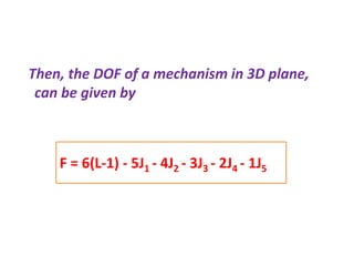 DEGREE OF FREEDOM OF A KINEMATIC MECHANISM | PPTX