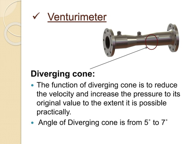 VENTURIMETER -Application of Bernoulli's Law | PPTX