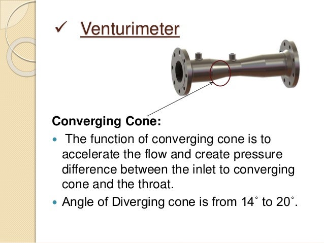 VENTURIMETER -Application of Bernoulli's Law