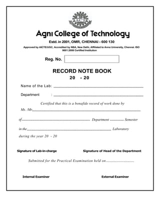 KDOM LAB.pdf list of experiments 2021 Reg | PDF