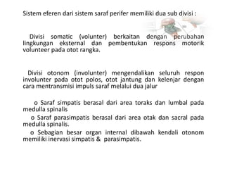 KONSEP DASAR PRAKTIK KEBIDANAN (Sistem elimasi saraf) | PPTX