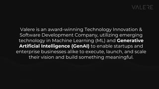 Valere | Digital Solutions & AI Transformation Portfolio | 2024 | PPT