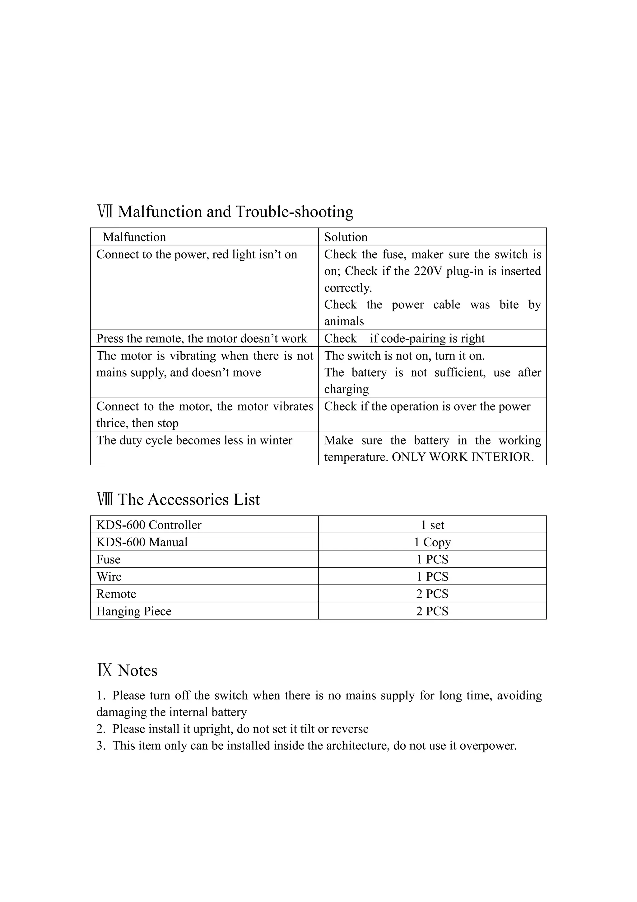 Kds 600 back-up battery | PDF