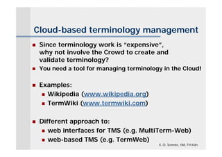 Terminology as a Service – a model for collaborative terminology ...