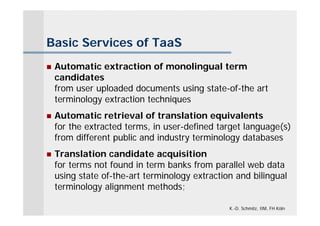 Terminology as a Service – a model for collaborative terminology ...