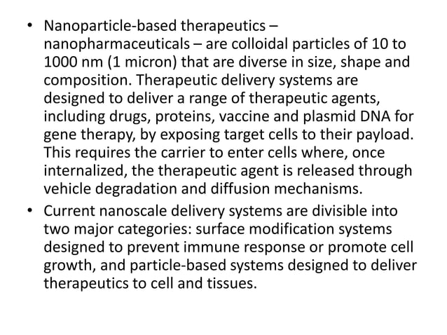 NANOPARTICLES IN CANCER DIAGNOSIS AND TREATMENT | PPTX | Chemistry | Science