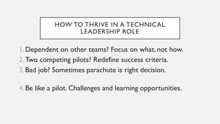 Surviving as the new technical leader | PDF