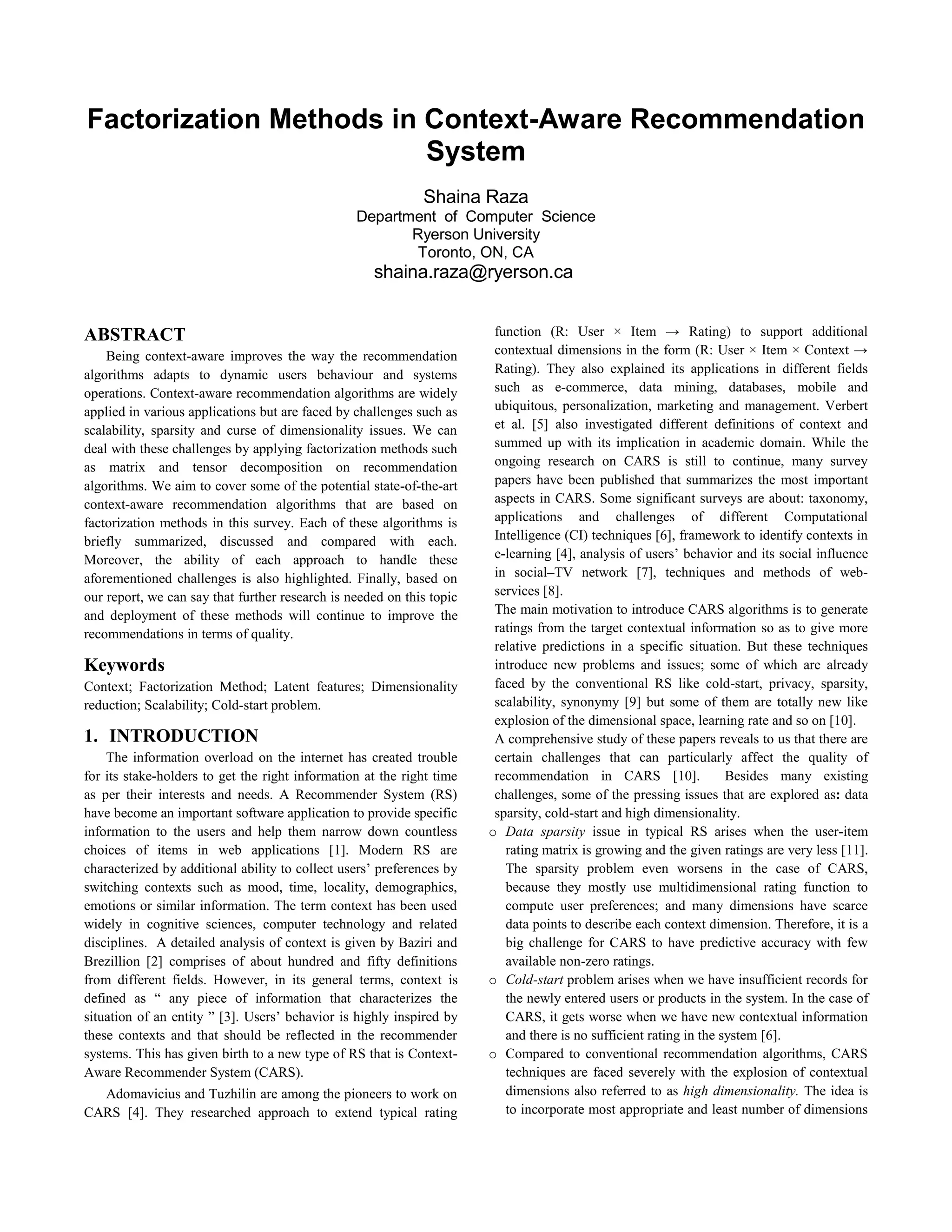 factorization methods | PDF