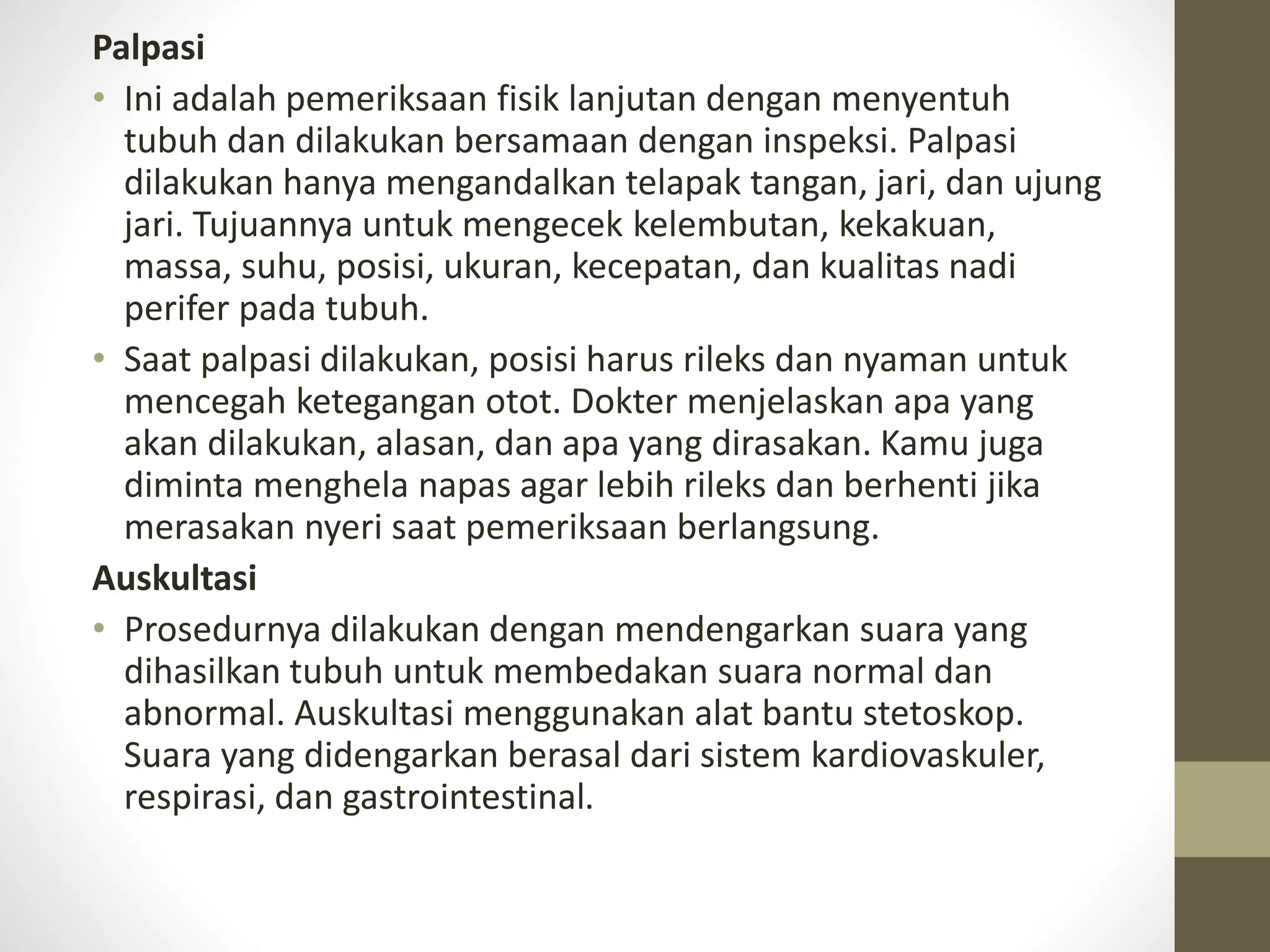 KDTK Kelas 11 Pemeriksaan Fisik Pasin Indipidu | PPT