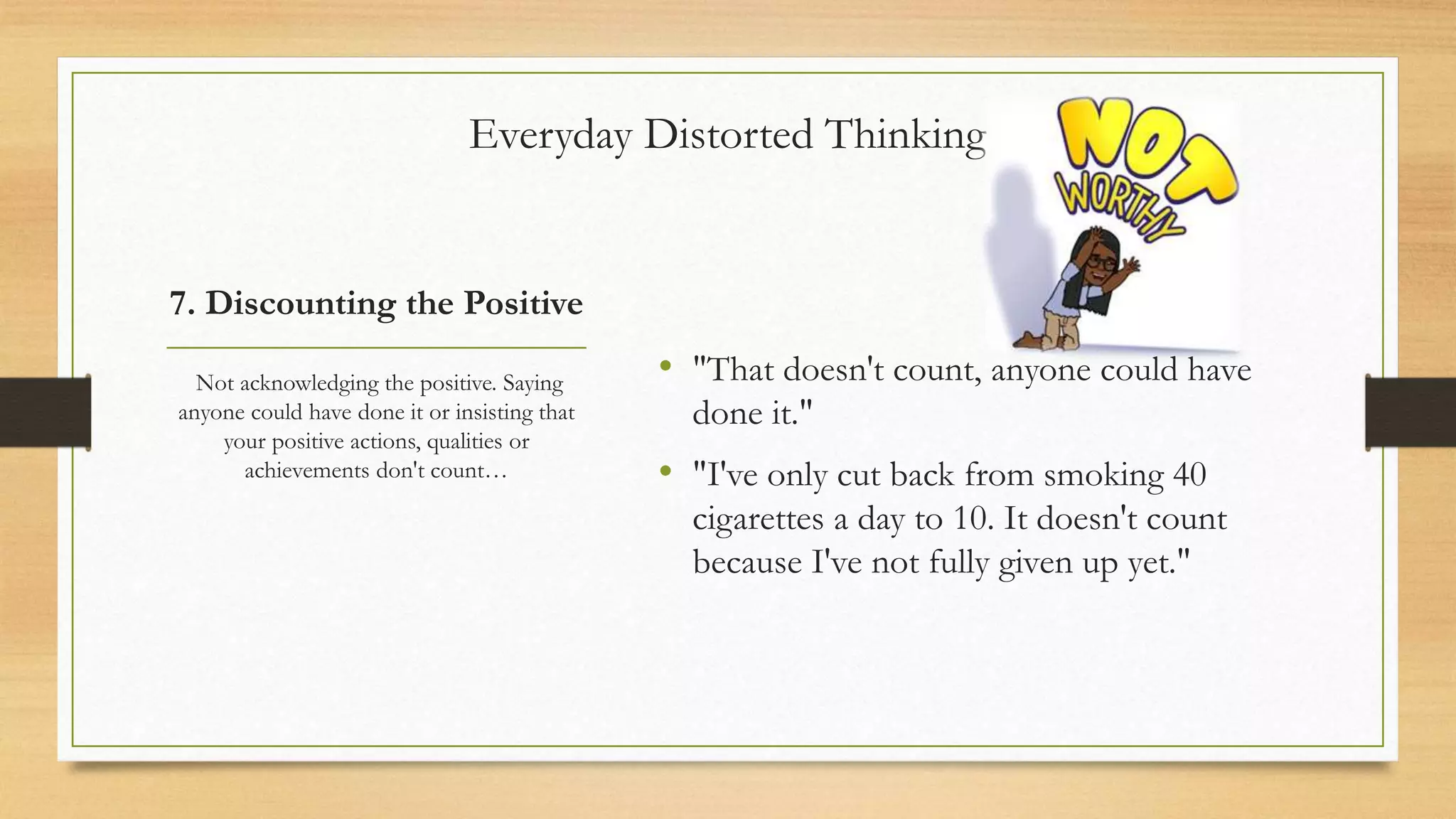 Cognitive Distortions (Errors in Thinking) | PPTX