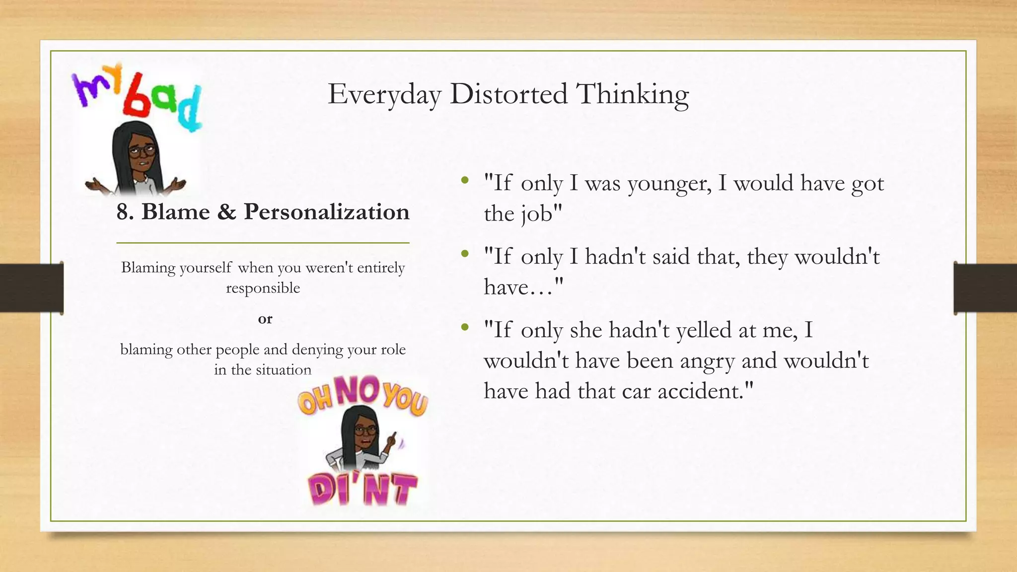 Cognitive Distortions (Errors in Thinking) | PPTX